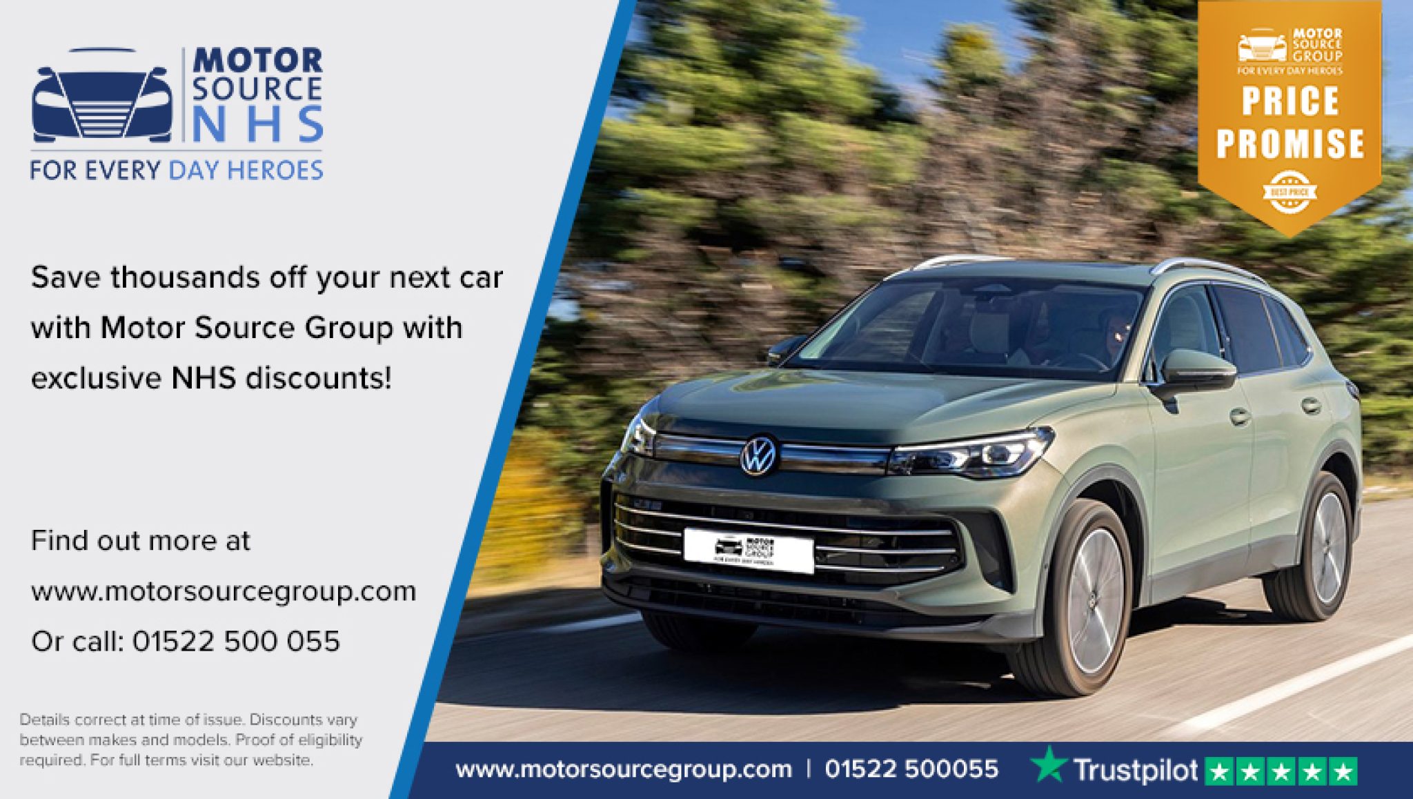 Motor Source Group NHS Discount on New Cars